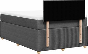 Box spring postel s matrací tmavě šedá 120x200 cm textil 3287424