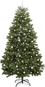 Umělý vánoční stromeček 240 cm 300 LED Teplá bílá PVC a ocel 3395706