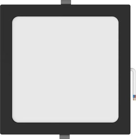 Mexen LDRR, LED stropní svítidlo pro zapuštění 22 x 22 cm, 18W, neutrální - 4000K, 1350 lm, černá - L211-022-1840-70