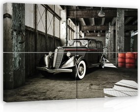Obraz 120x80 Vintage auto retro klasika garáž dílna styl stín atmosféra
