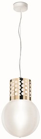 Slamp Atmosfera Gold, designové závěsné svítidlo se zlatou základnou, 2x12W E27, průměr 30cm