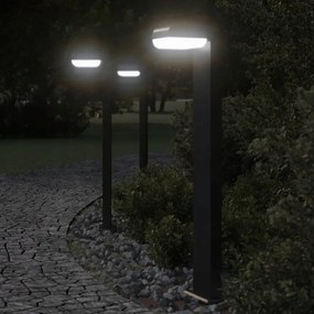 Fionshop 262940730 Venkovní stojací lampy 3 ks černé 80 cm litý hliník