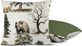 Perkálový bavlněný povlak na polštář Lesní říše - duo Velikost: 70 x 90
