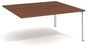 Dvojstůl pracovní řetězící rovný 160×160 cm - Hobis Uni USD 1600 R Dekor stolové desky: ořech, Barva nohou: bílá