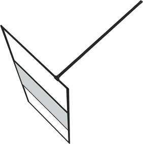Sprchová zástěna walk-in 80 x 195 cm napůl mléčné ESG sklo 152105