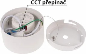 Stropní LED svítidlo T-LED LOXO 8W CRI90 CCT 3000K/4000K/5000K barva bílá 105150