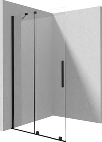 Deante Sprchová zástěna Walk-in Prizma, posuvná - KTJ N32R 120 cm, černá - bez vaničky