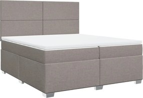 Box spring postel s matrací taupe 200x200 cm textil 3290592
