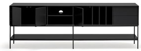 Černý TV stolek 220x74x45 cm Platt – Teulat