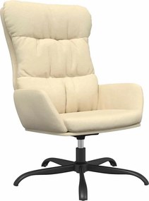 Relaxační křeslo krémové textil 341178