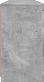 Příborník s LED osvětlením betonově šedý 163 x 37 x 67 cm 3209075