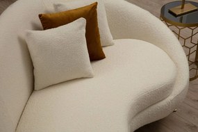 Designová 3-místná sedačka Zeena 255 cm krémová