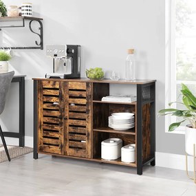 Komoda Houseland Chloe hnědá/černá