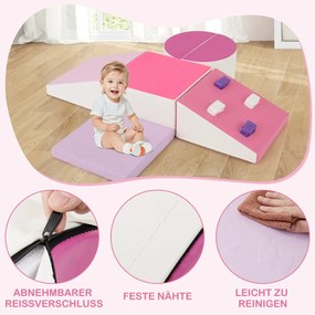 Costway 6 ks. Kinder Schamstoff Bausteine mit Kletterfelsen zum Klettern