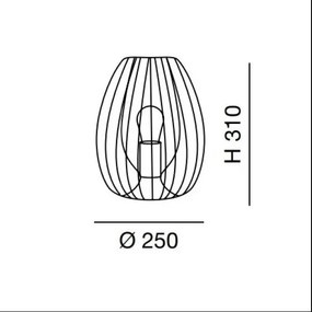 Fabas Luce 3677-34-225 - Stolní lampa CAMP 1xE27/40W/230V zlatá
