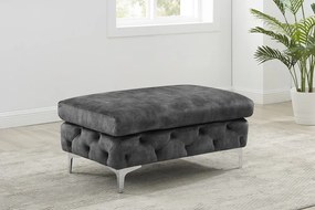 Designová taburetka Rococo tmavě šedá