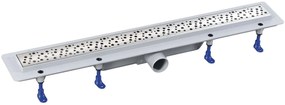 Aqualine - Sprchový žlab 81 cm, s roštem, nerez 1702-80