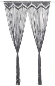 Macramé závěs antracitový 140 x 240 cm bavlna 323992