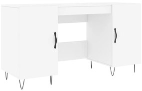 Psací stůl bílý 140 x 50 x 75 cm kompozitní dřevo - Default Title