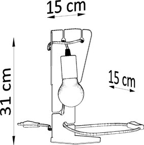 Sollux Lighting Stolní lampa ARBY bílá