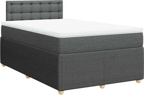 Box spring postel s matrací tmavě šedá 120x190 cm textil 3287410