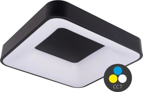 T-LED Černé LED stropní svítidlo hranaté 500x500mm 48W CCT 105538