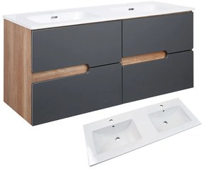 Comodo Koupelnová skříňka s keramickým dvojumyvadlem Spectrum CA 120