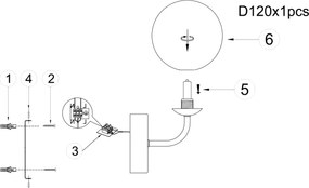 ONLI - Nástěnné svítidlo PALOMA 1xG9/10W/230V zlatá