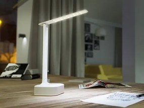 Stolní lampička LED Panlux ROBIN MUSIC bílá s bluetooth reproduktorem PN15300018