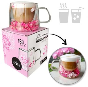 Flamenco Mystique Hortenzie v termálním skle 180 ml - dekorativní sklenice s květinami 1 ks SZK175