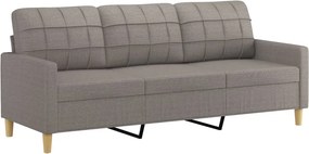 3místná pohovka s polštáři taupe 180 cm textil 3200797