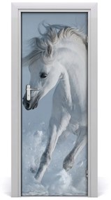 Samolepící fototapeta na dveře Bílý kůň 95x205 cm
