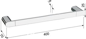 Bílý nástěnný mosazný držák na ručníky Flori – Sapho