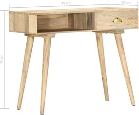 Konzolový stolek 90 x 45 x 75 cm masivní mangovníkové dřevo 286180