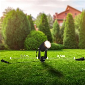 BRI 3928035 CONNECT TO SHINE prodlužovací sada Iris sada 3ks LED zahradních bodových svítidel, IP65 - BRILONER