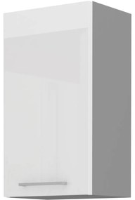 Horní kuchyňská skříňka Brunea 45 G-72 1F (šedá + lesk bílý). 1024996