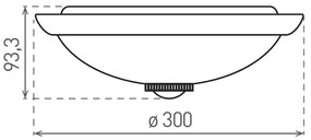 Stropní svítidlo se senzorem pohybu MANA 2xE27/40W/230V pr. 30 cm bílá