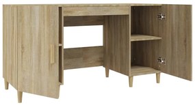 Psací stůl dub sonoma 140 x 50 x 75 cm kompozitní dřevo - Default Title
