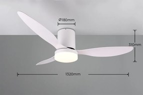 Matně bílé LED stropní svítidlo ø 132 cm Göteborg – Reality