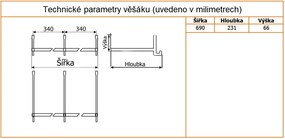 In-Design Nábytkový věšák ANDY MAXI chrom satén