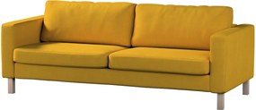 Potah na pohovku IKEA  Karlstad 3-místná, nerozkládací, krátký barva žlutá látka pletený vzor