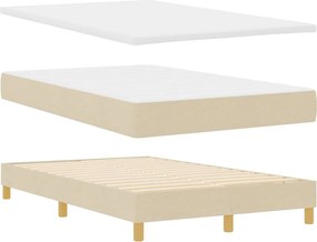 Postel s boxspringem s polštářem Krémová 120 x 190 cm textil 3338984
