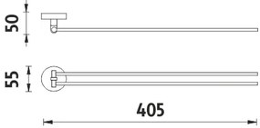 Nimco Držák na ručníky otočný, 41 cm UNIX - UN 13096N-26