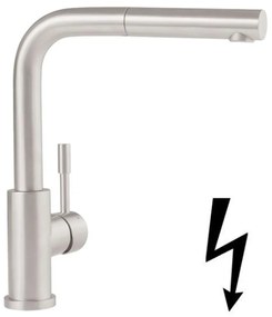 Villeroy & Boch Steel Shower - Dřezová baterie s výsuvnou koncovkou, nerez 969711LC