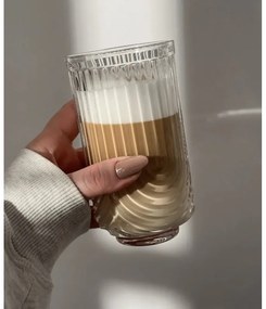 Flamenco Mystique Drážkované vysoké sklo 420 ml - robustní sklo, 1 kniha SZK64 | Kvalitní sklenice pro váš domov
