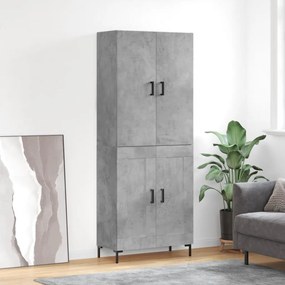 Skříň highboard betonově šedá 69,5x34x180 cm kompozitní dřevo - Default Title