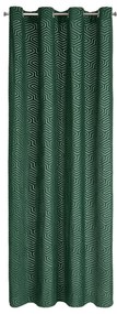 ZÁVĚS NA KROUŽCÍCH PIERRE CARDIN INGA 140X250 CM TMAVĚZELENÁ
