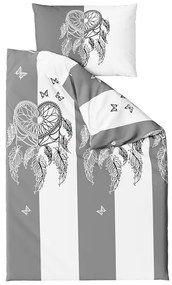Bavlněné povlečení TIRSO šedo-bílé Rozměr povlečení: 70 x 90 cm | 140 x 200 cm