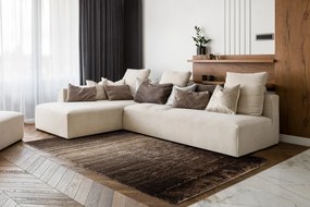 Dywany Łuszczów, Kusový koberec Flim 007-B3 Stripes brown, 120x160, hnědá, ložnice