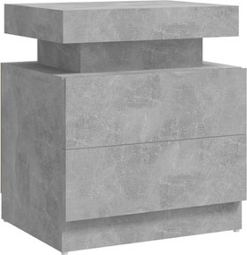 Noční stolek betonově šedý 45 x 35 x 52 cm kompozitní dřevo 326853